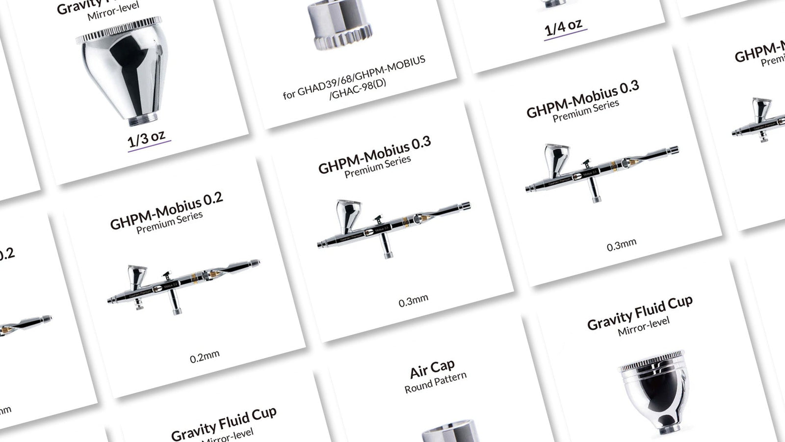 Gaahleri Airbrush Components for Premium Series Airbrushes
