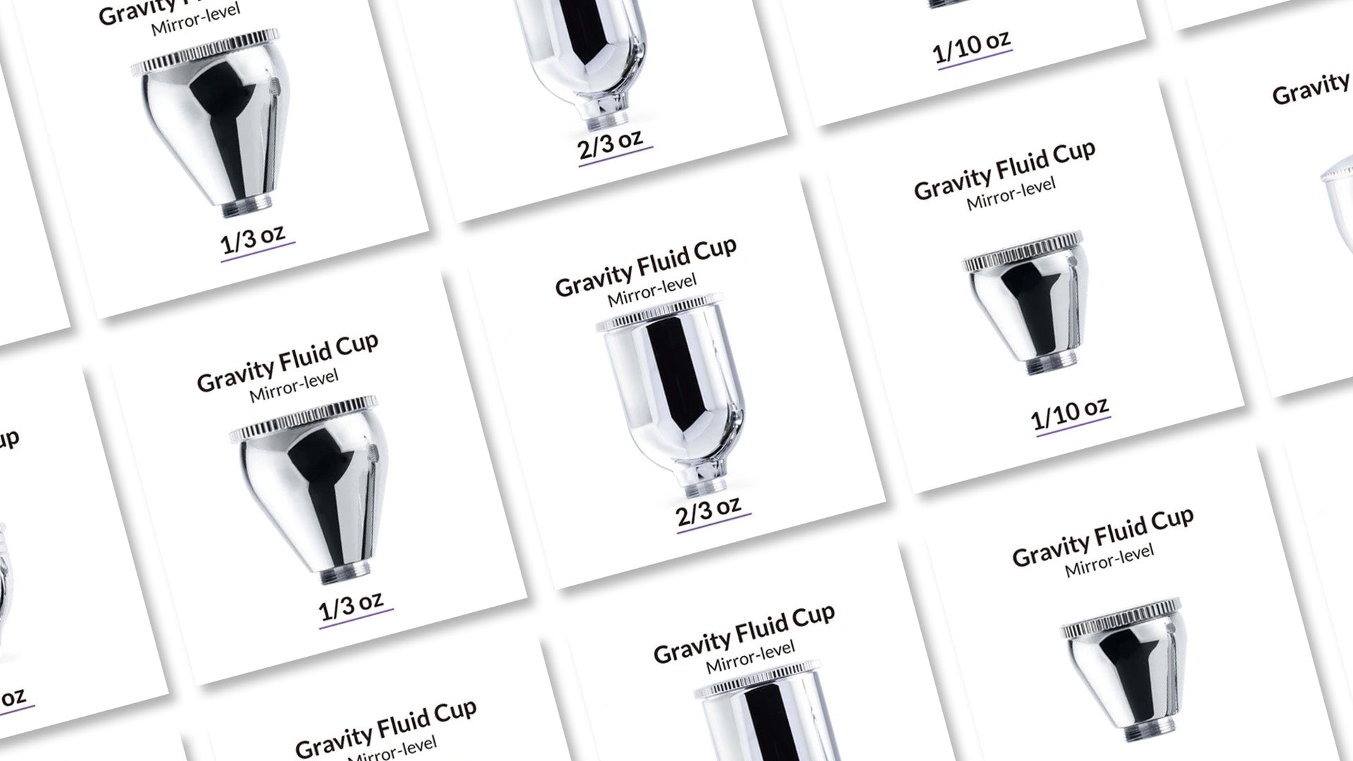 Gaahleri Airbrush Gravity Fluid Cups