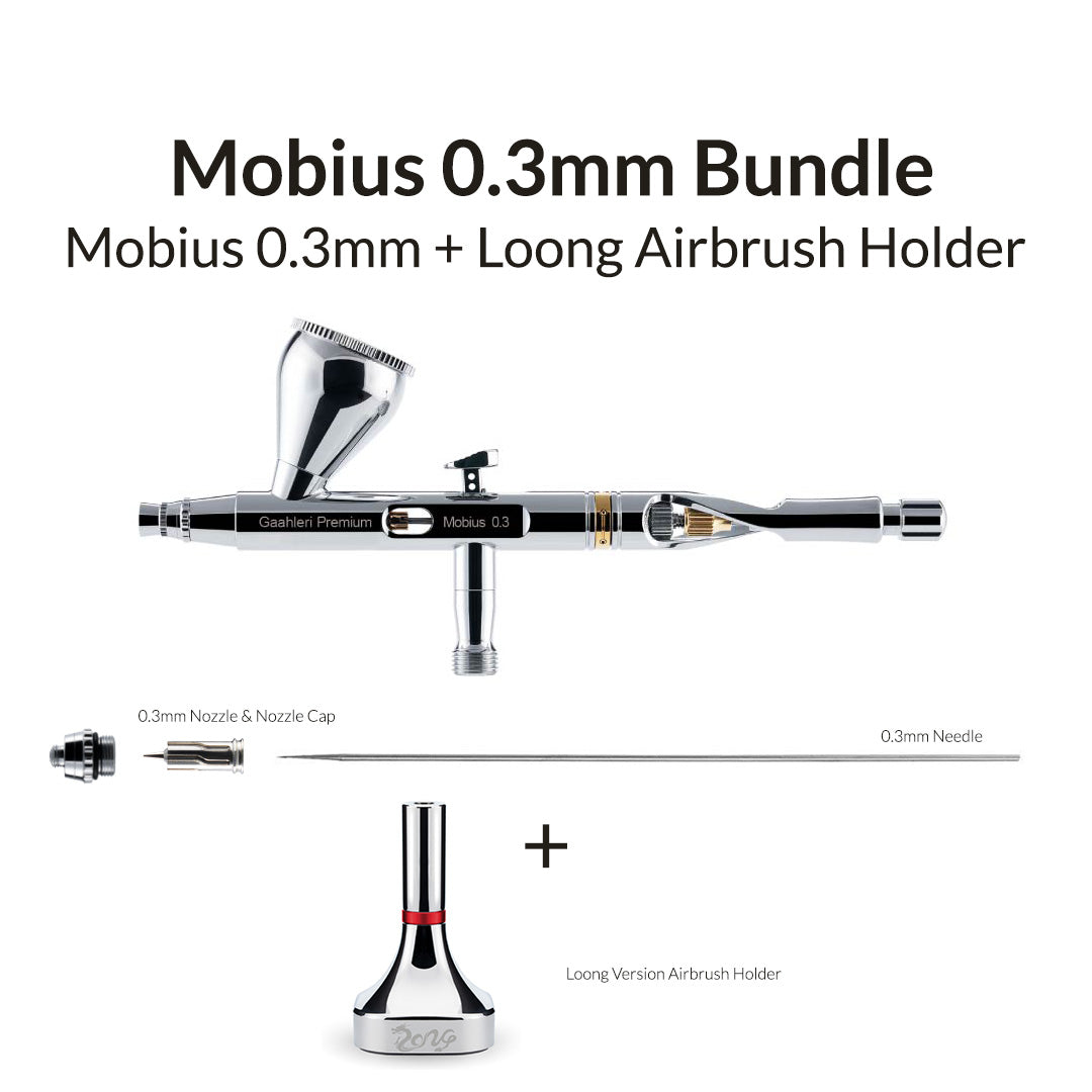 Premium Series GHPM-Mobius 0.3mm + Loong Version Airbrush Holder Bundl