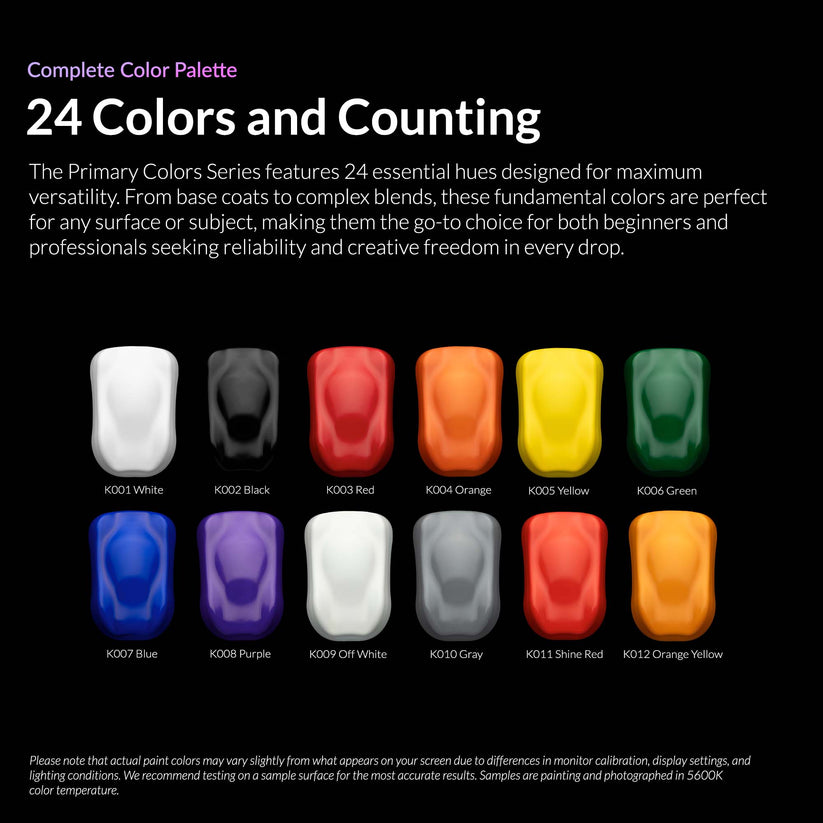 Kaleido Colorworks Water-Based Paint 12 Primary Colors Set – Gaahleri