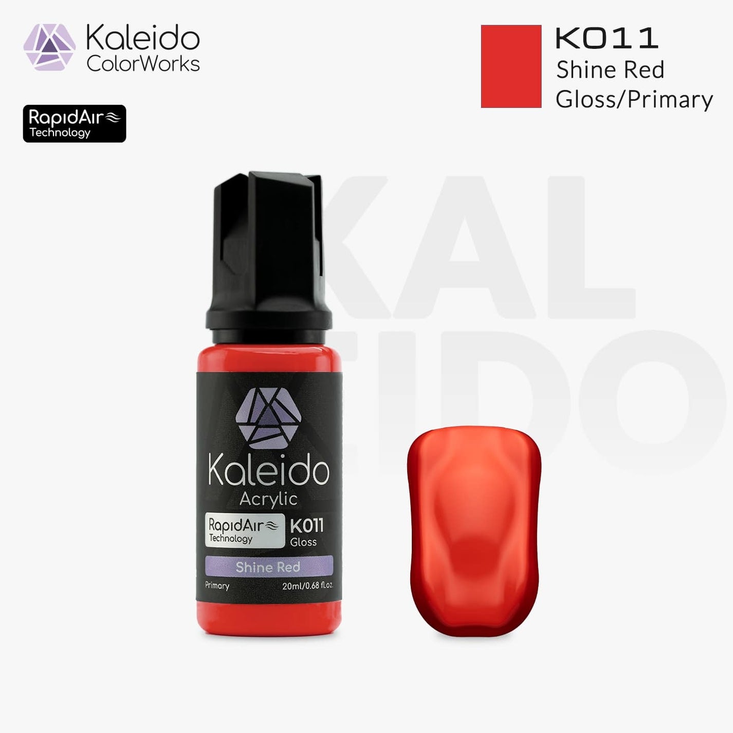 Kaleido Colorworks Water-Based Paint K011 Shine Red 20ml – Gaahleri