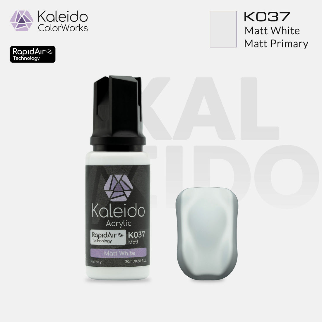Kaleido Colorworks Water-Based Paint K037 Matt White 20ml – Gaahleri