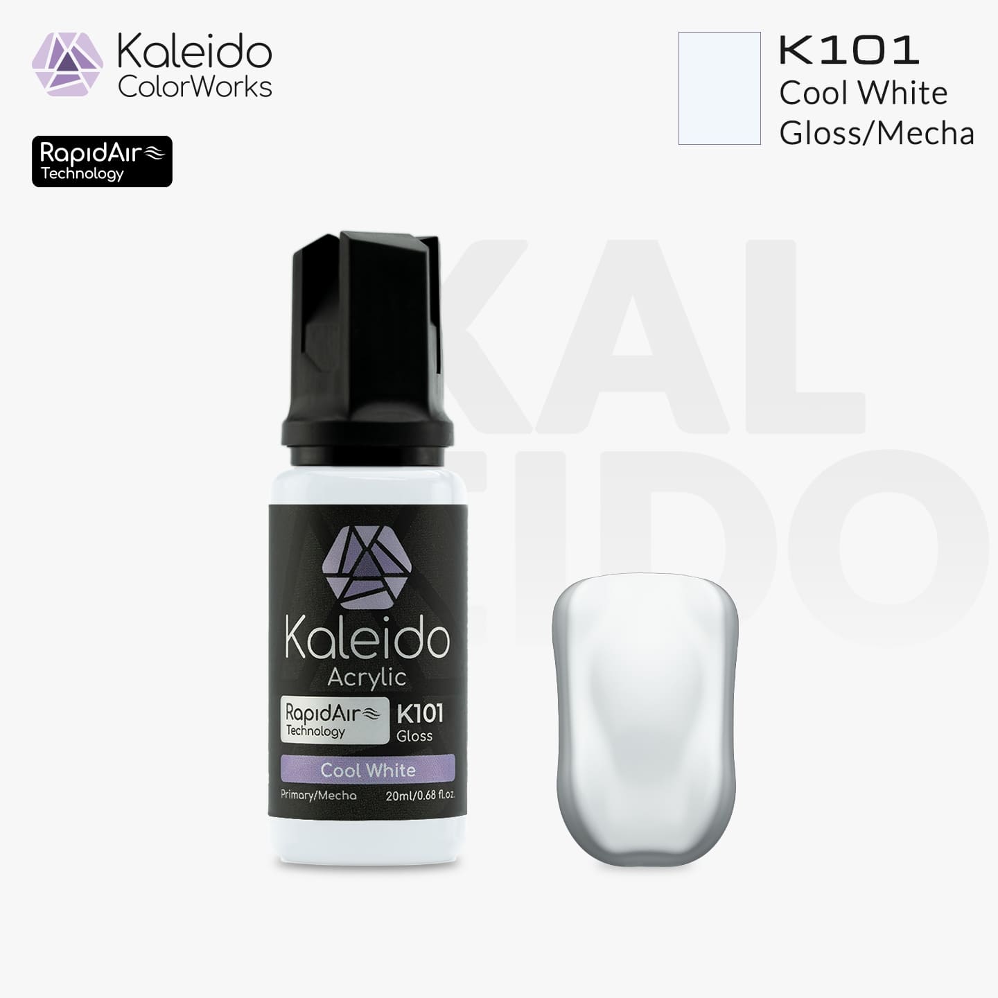 Kaleido Colorworks Water-Based Paint K101 Cool White 20ml – Gaahleri
