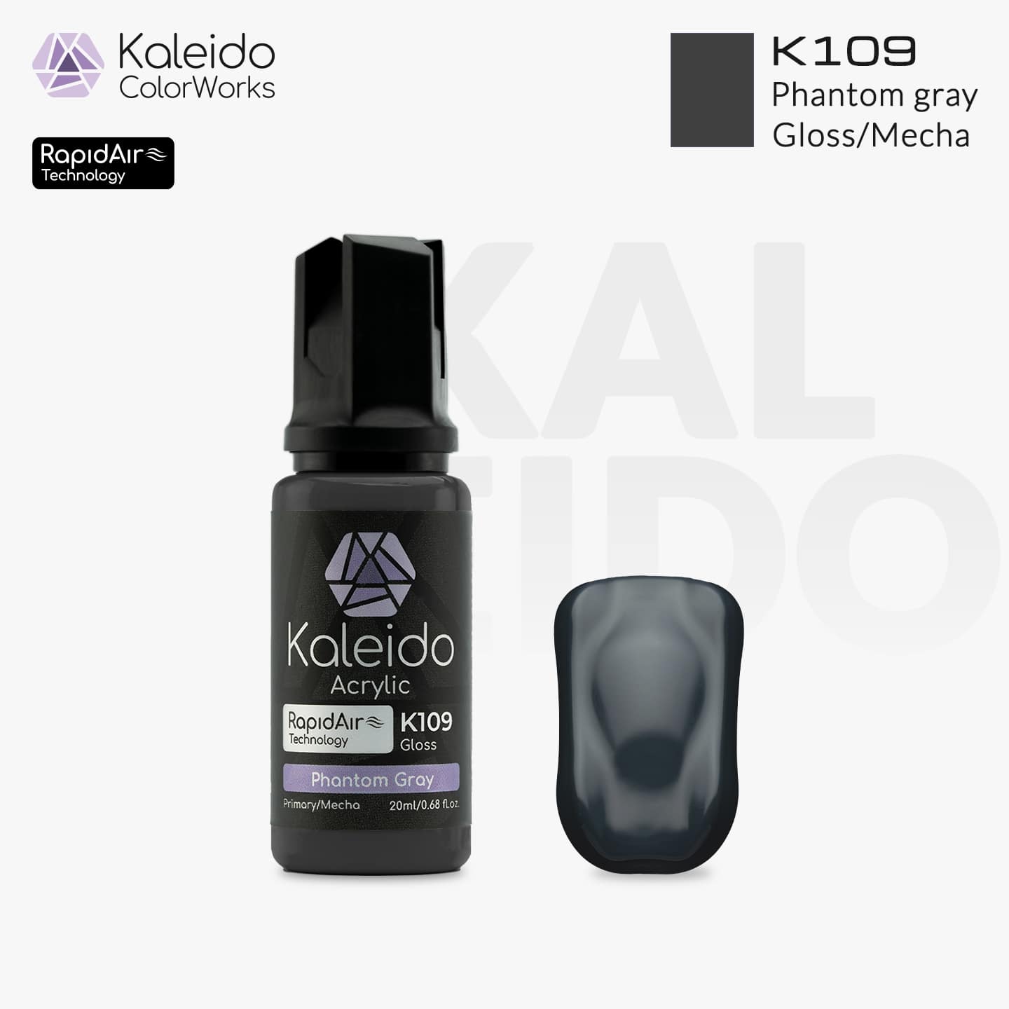 Kaleido Colorworks Water-Based Paint K109 Phantom Gray 20ml – Gaahleri