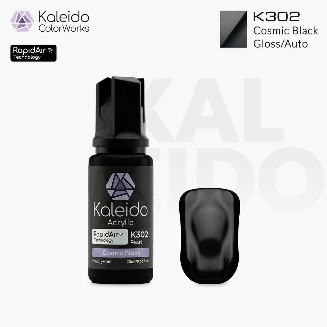 Kaleido Colorworks Water-Based Paint K302 Cosmic Black 20ml – Gaahleri