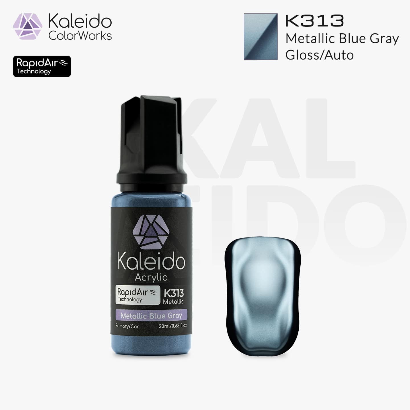 Kaleido Colorworks Water-Based Paint K313 Metallic Blue Gray 20ml ...