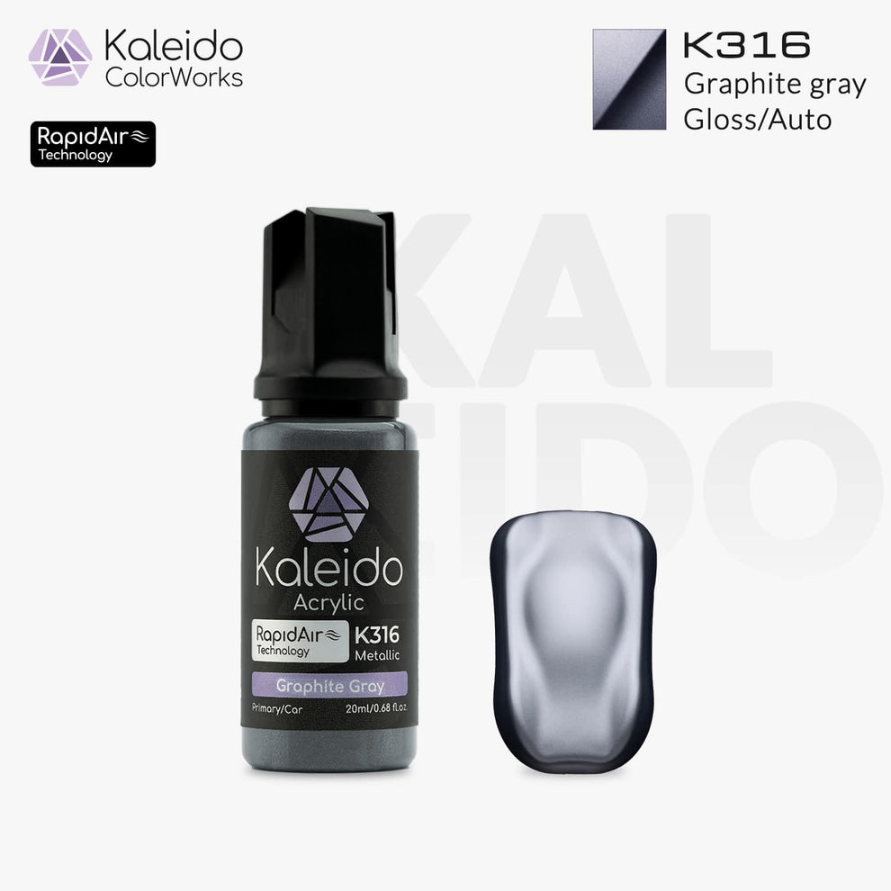 Kaleido Colorworks Water-Based Paint K316 Graphite Gray 20ml – Gaahleri