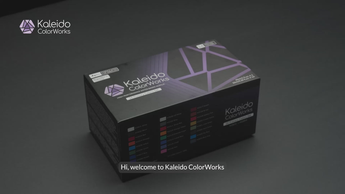 Kaleido Colorworks Water-Based Paint 24 Primary Colors Set – Gaahleri