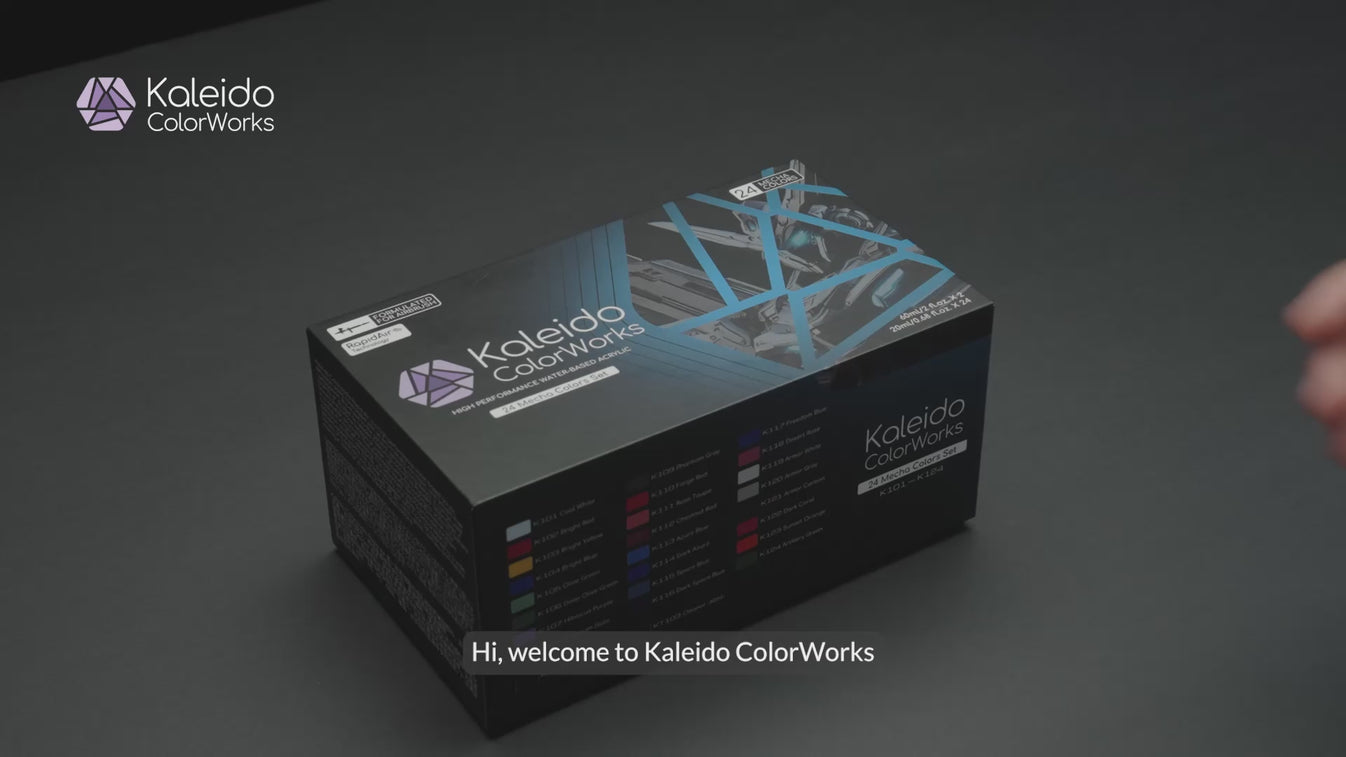 Kaleido Colorworks Water-Based Paint 24 Mecha Colors Set – Gaahleri
